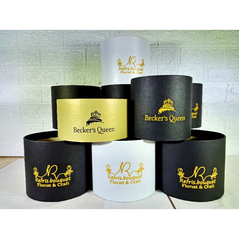 Jual [Free Print Logo] Hard Box Bulat | Round Box bahan tebal hard paper | Shopee Indonesia