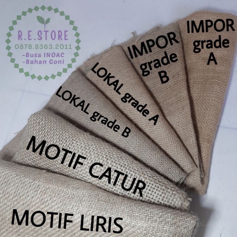 Jual Kain Goni Lembaran Panjang 50 CM Lebar 115-135 CM Burlap Fabric ...