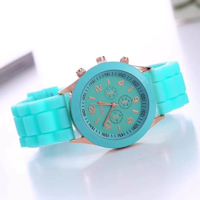 Jual JAM TANGAN GENEVA SILICONE ADA 15 WARNA ATP7783 JAM FASHION JAM ...