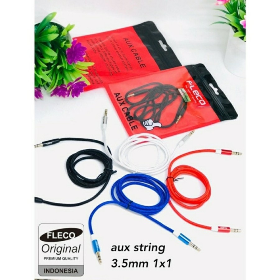 Jual Kabel AUX FLECO STRING 100cm | Shopee Indonesia