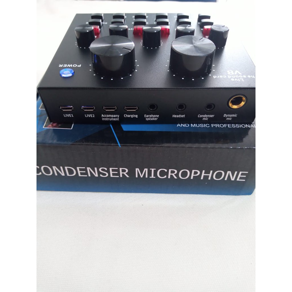 Jual SOUNDCARD V8 Efek SoundCard Elektronik Live Mixer Bluetooth ...