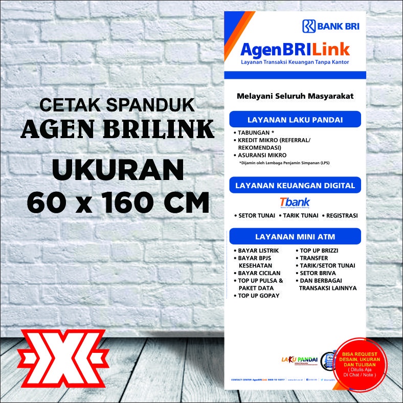 Jual Banner Agen BRILink Ukuran 60x160 cm | Shopee Indonesia