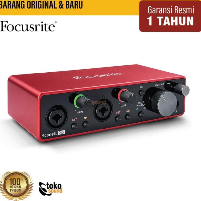 Jual FOCUSRITE SCARLETT 2I2 3RD GENERATION (USB AUDIO INTERFACE ...