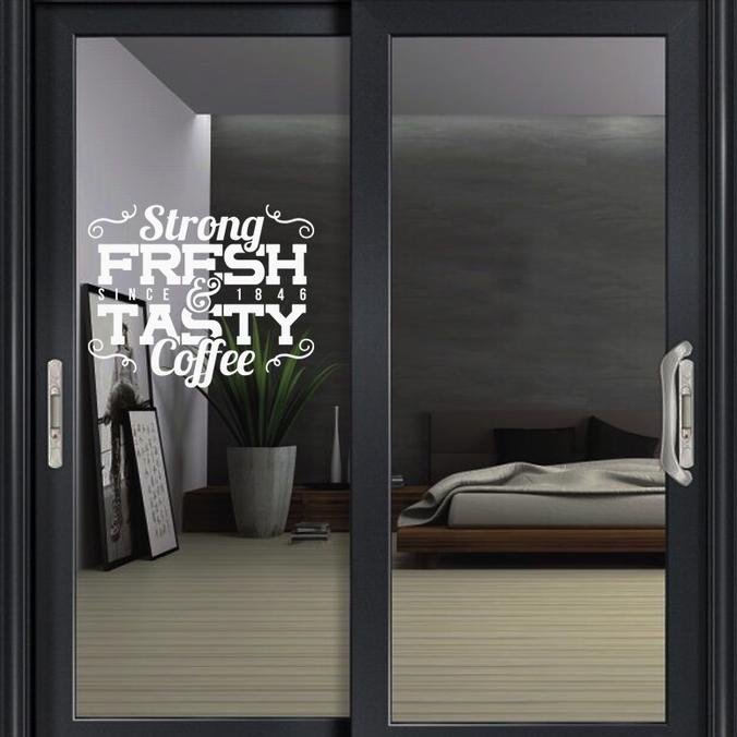 Jual Wall Sticker Strong Fresh Coffee Kaca Dinding Cafe Resto Kantin ...
