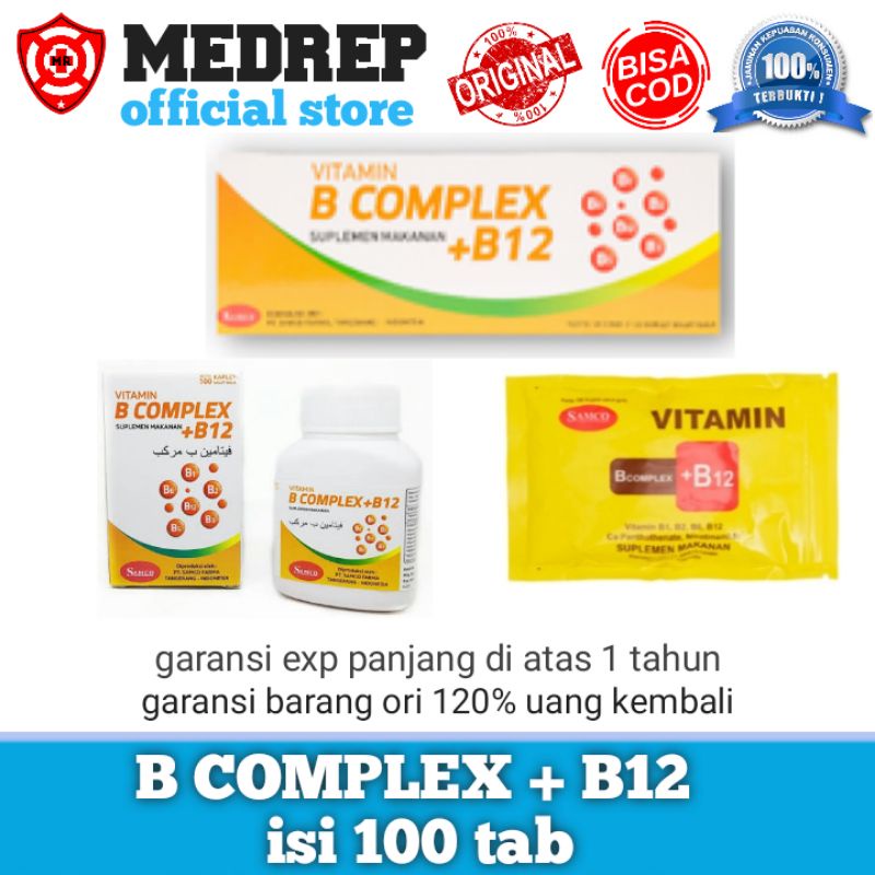 Jual vitamin b complex + b12 b komplek samco | Shopee Indonesia