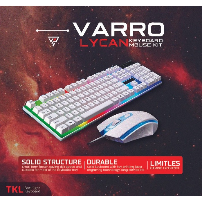 Jual Keyboard Gaming Varro Lycan & Mouse Mark RGB Kit | Shopee Indonesia