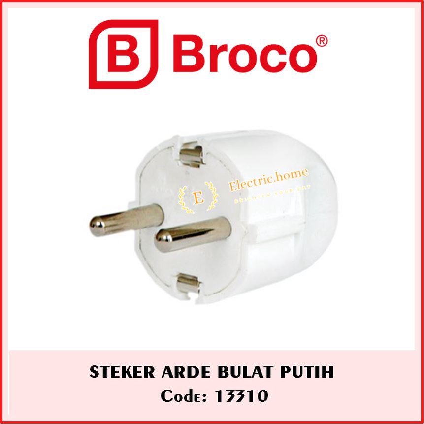 Jual BROCO STEKER ARDE PUTIH 13310 (HARGA GROSIR) 13310 COLOKAN BULAT ...