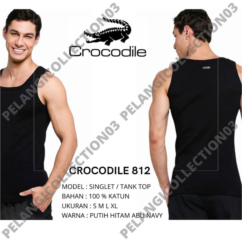 Jual SINGLET | TANK TOP | KAOS DALAM PRIA CROCODILE 812 | Shopee Indonesia