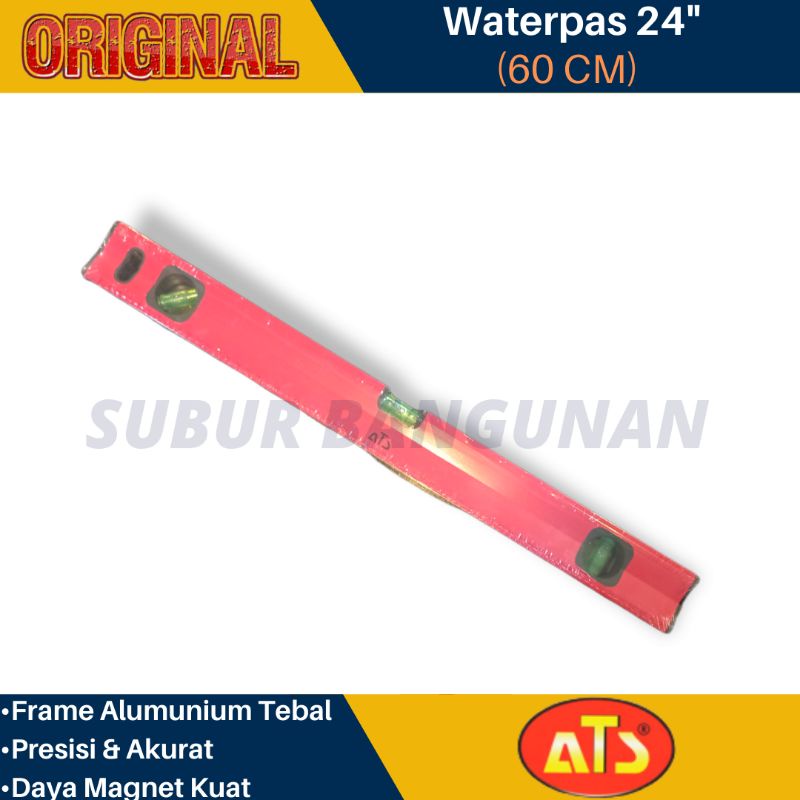 Jual Waterpas 24" / Waterpass Magnet 60 Cm / Level Meassure Tape / Alat ...