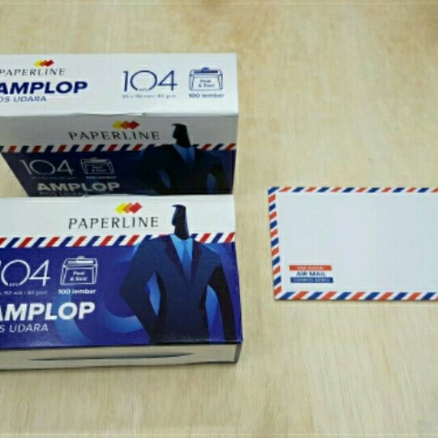 Jual Amplop paperline 104 isi 100 airmail garis | Shopee Indonesia