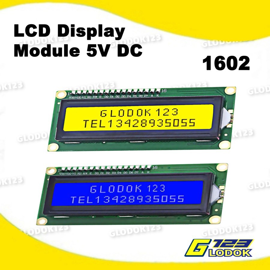 Jual LCD 1602 Display 16x2 Backlight Hijau atau Biru Untuk Arduino ...