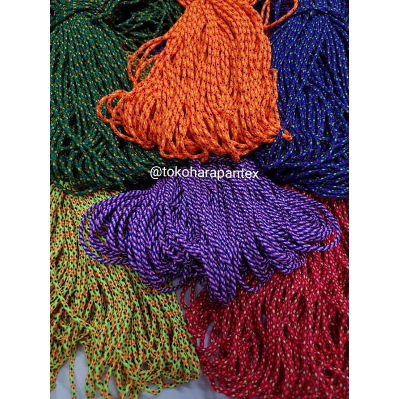 Jual Tali Prusik Paracord 2mm Tali Gelang warna Panjang 50 Meter Bahan ...