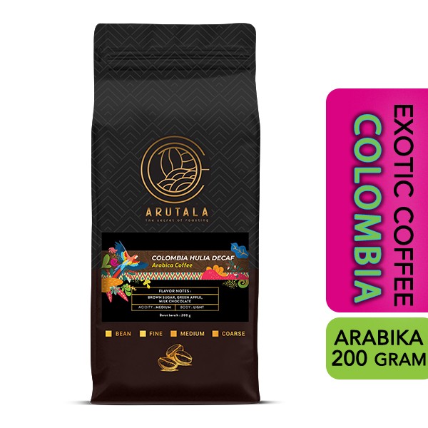 Jual ARUTALA Kopi Colombia Decaf Arabika 200 gram - Giling Kasar ...
