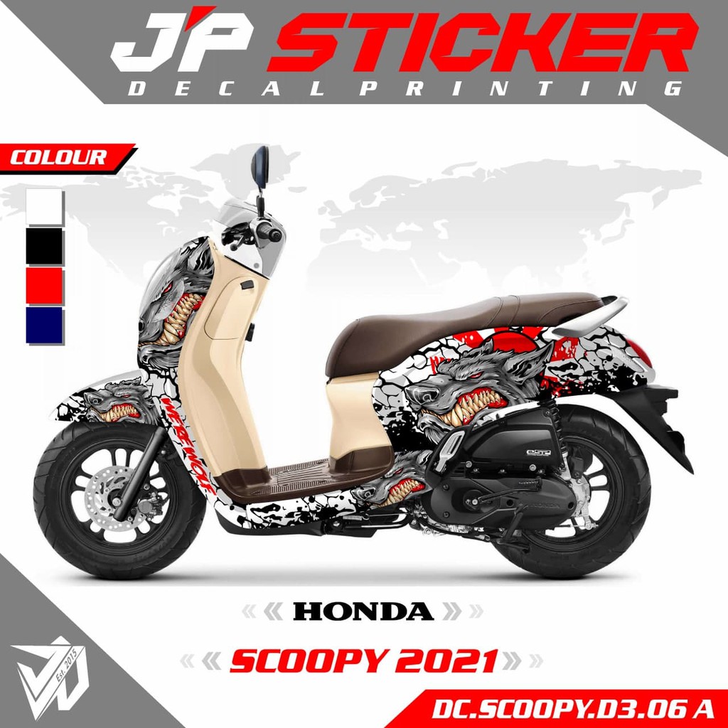 Jual Decal SCOOPY 2021 Full Body stiker/ sticker dekal SCOOPY FULL desain D3 06 | Shopee Indonesia