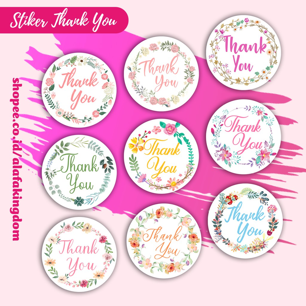 Jual 1 Set Stiker Thank You Stiker Terima Kasih Ucapan Terima Kasih ...