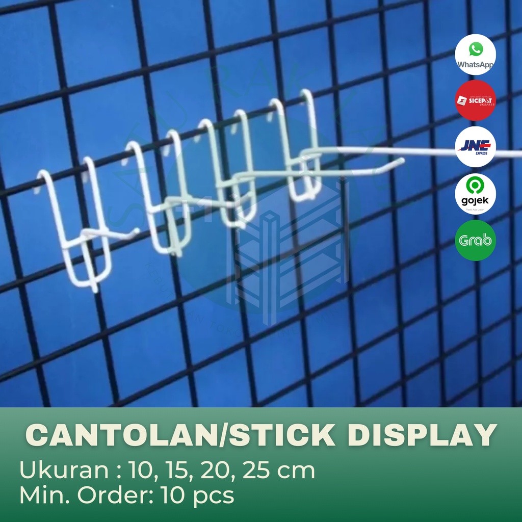 Jual Cantolan Pengait Hook Display untuk Rak Mando Wiremesh Wiremash ...
