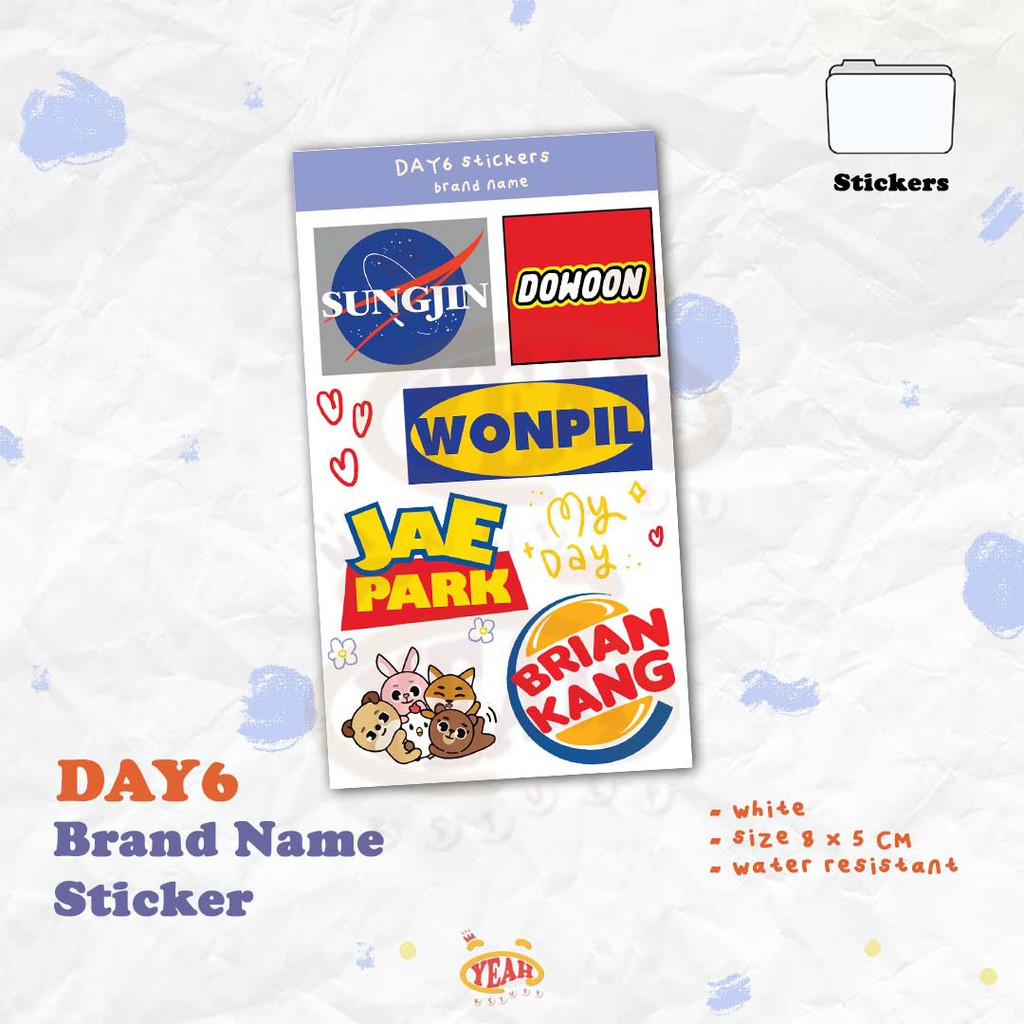 Jual DAY6 Brand Name Sticker Set | Shopee Indonesia