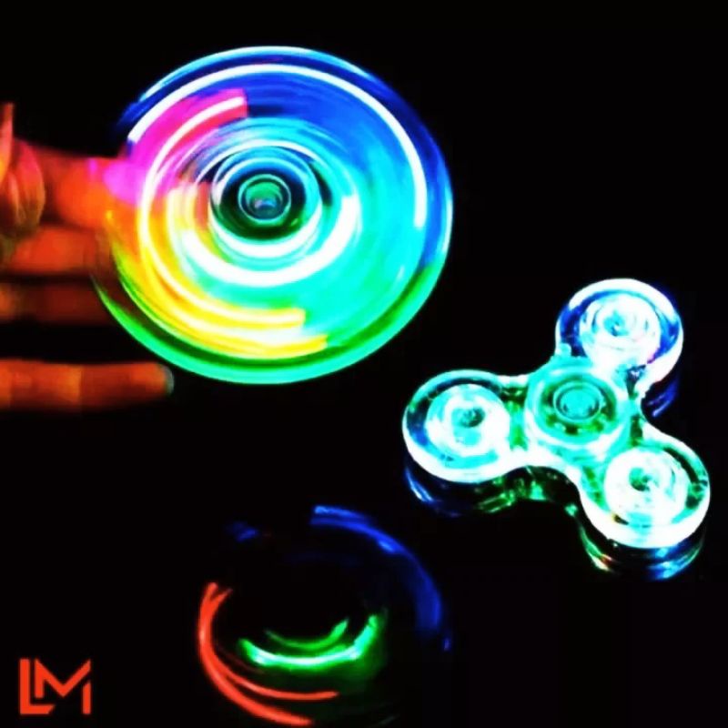 Jual FIDGET SPINNER LED // Fidget Spinner Tri Led Fidget Spinner ...