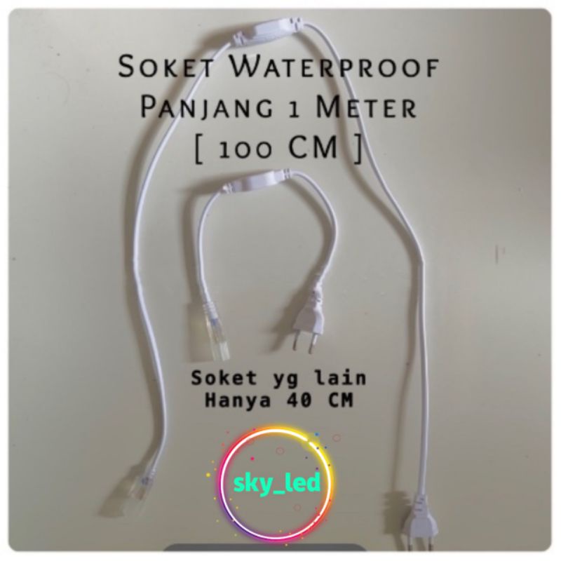 Jual SOCKET LAMPU STRIP / KABEL COLOKAN LAMPU LED SELANG 220V SMD 5050 ...