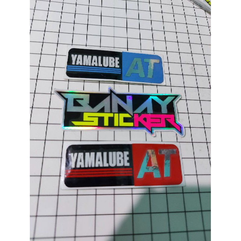 Jual STICKER YAMALUBE AT MERAH BIRU PRINCUTT | Shopee Indonesia