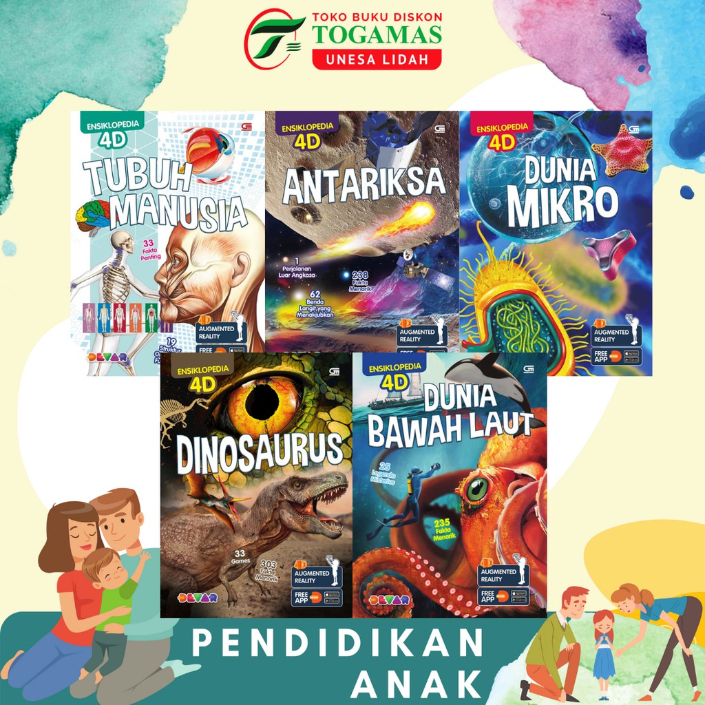 Jual ENSIKLOPEDIA 4D & 4D JUNIOR DEVAR / DINOSAURUS / TUBUH MANUSIA ...