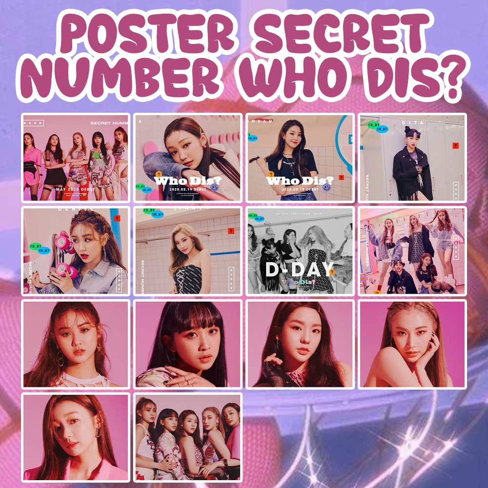 Jual Poster SECRET NUMBER WHO DIS | Poster Kpop A4 A5 A6 Murah Murah ...