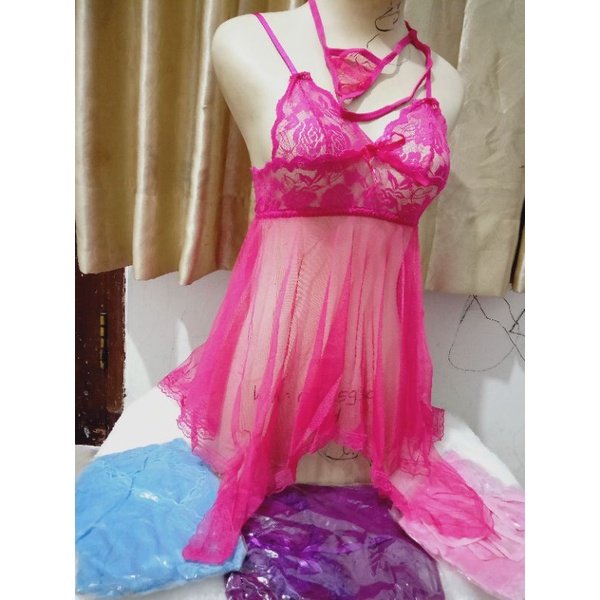 Jual baju tidur sexy lingerie set Gstring baju transparan baju dinas malam import | Shopee Indonesia