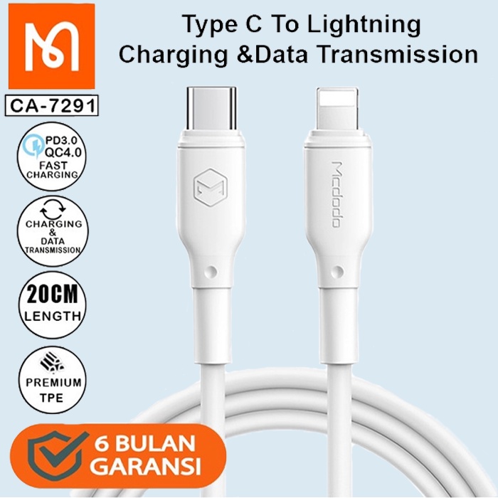 Jual Mcdodo Ca-729 Cable Charger Iphone Pd Type C To Ligthtning Kabel ...