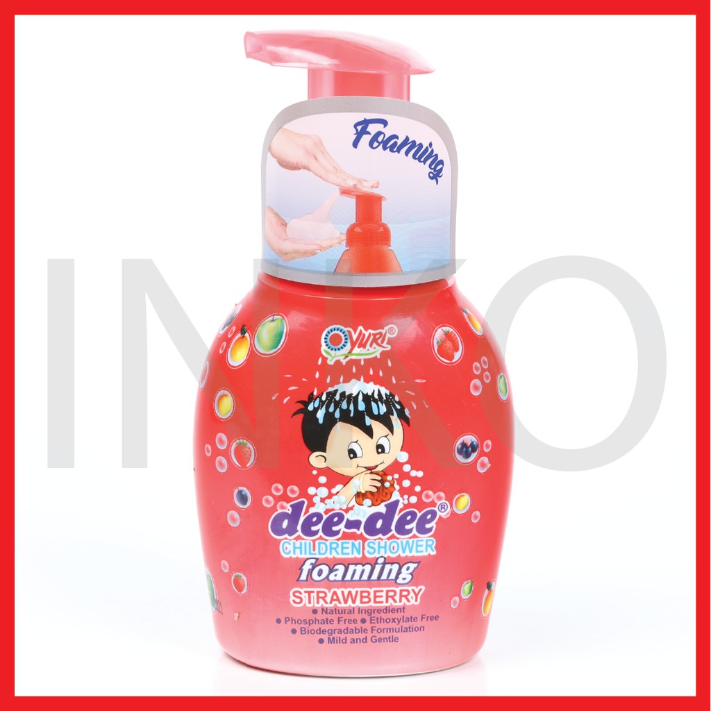 Jual DEE-DEE CHILDREN SHOWER FOAMING STRAWBERRY PUMP 225ML | Shopee Indonesia