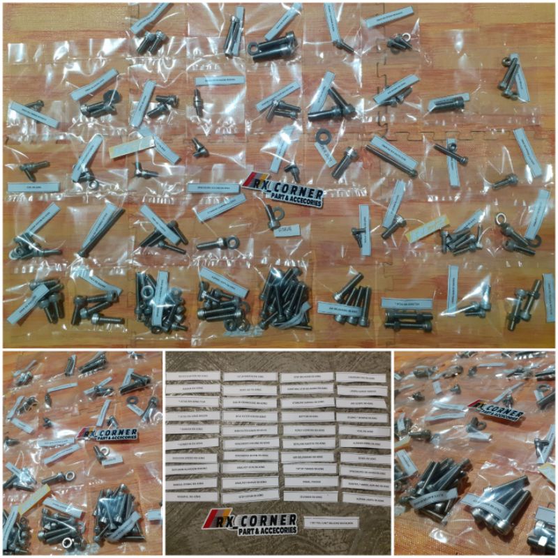 Jual baut baud L stainless set 1 unit full motor rxking bagian luar ...