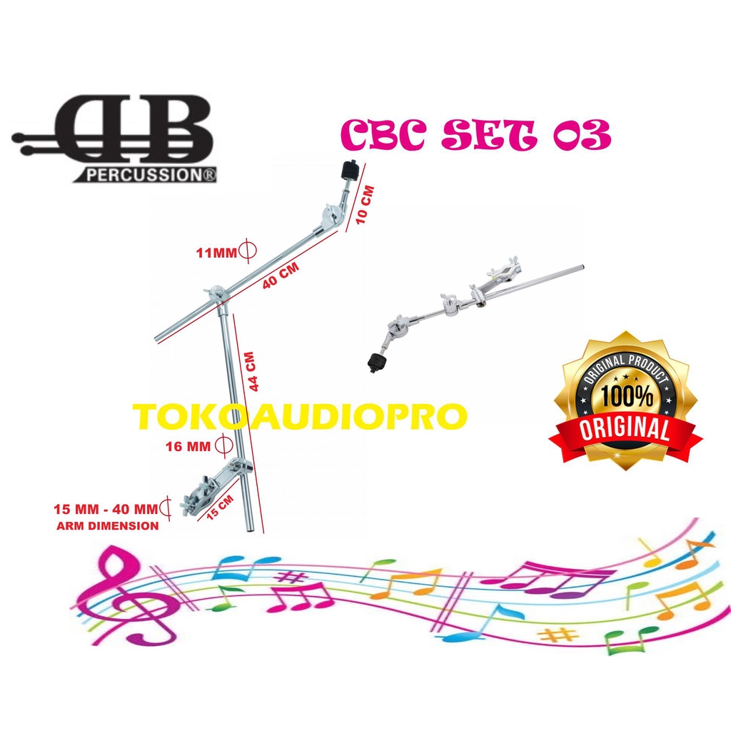 Jual Db Percussion Stand Cymbal Jepit CBC Set 03 Cymbal Boom Arm ...