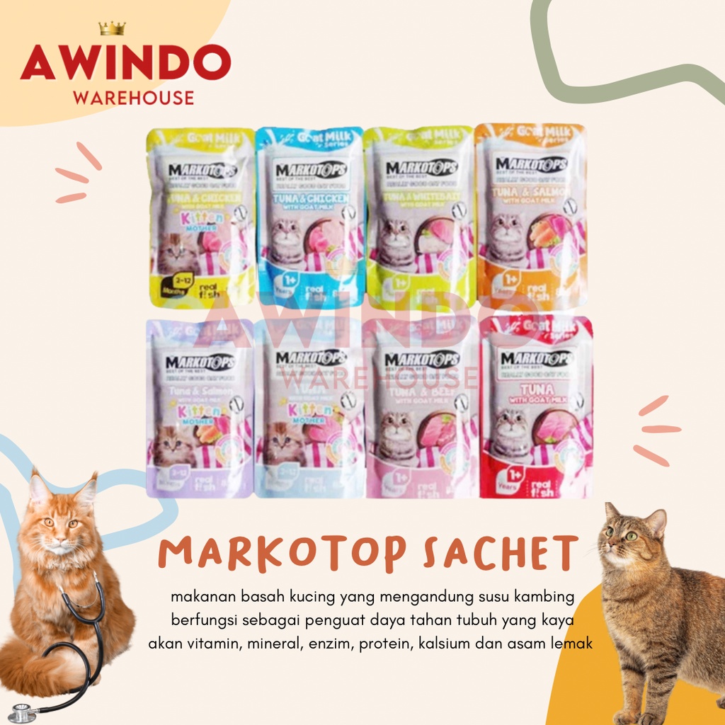 Jual MARKOTOPS SACHET - Makanan Basah Kucing Markotop Pouch Adult ...