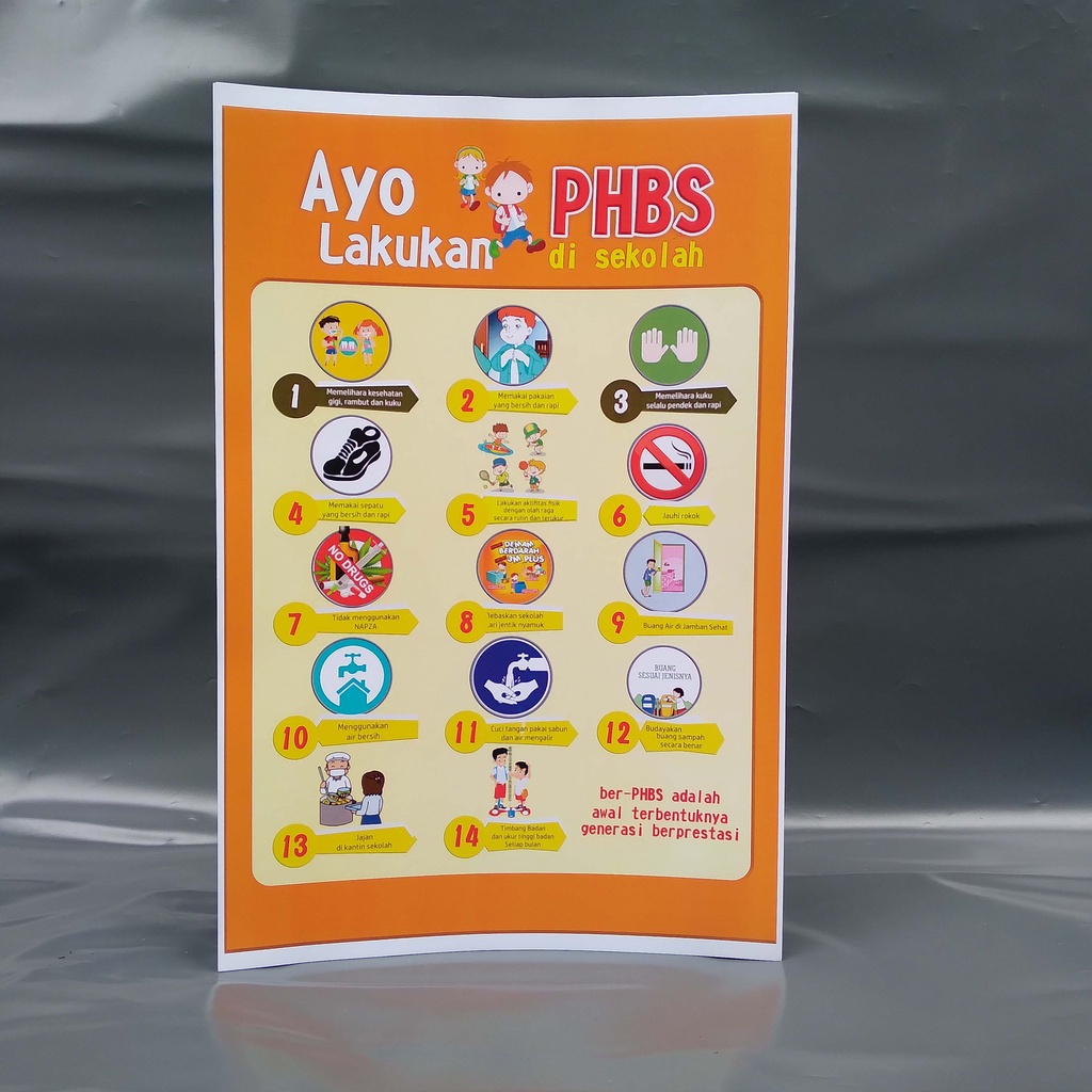 Jual Poster : Ayo Lakukan PHBS di Sekolahan, Poster sekolahan | Shopee ...