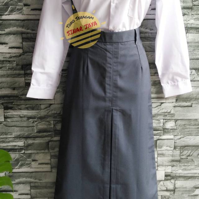 Jual Rok span smp panjang biru rok span sma panjang abu rok sekolah rok seragam | Shopee Indonesia