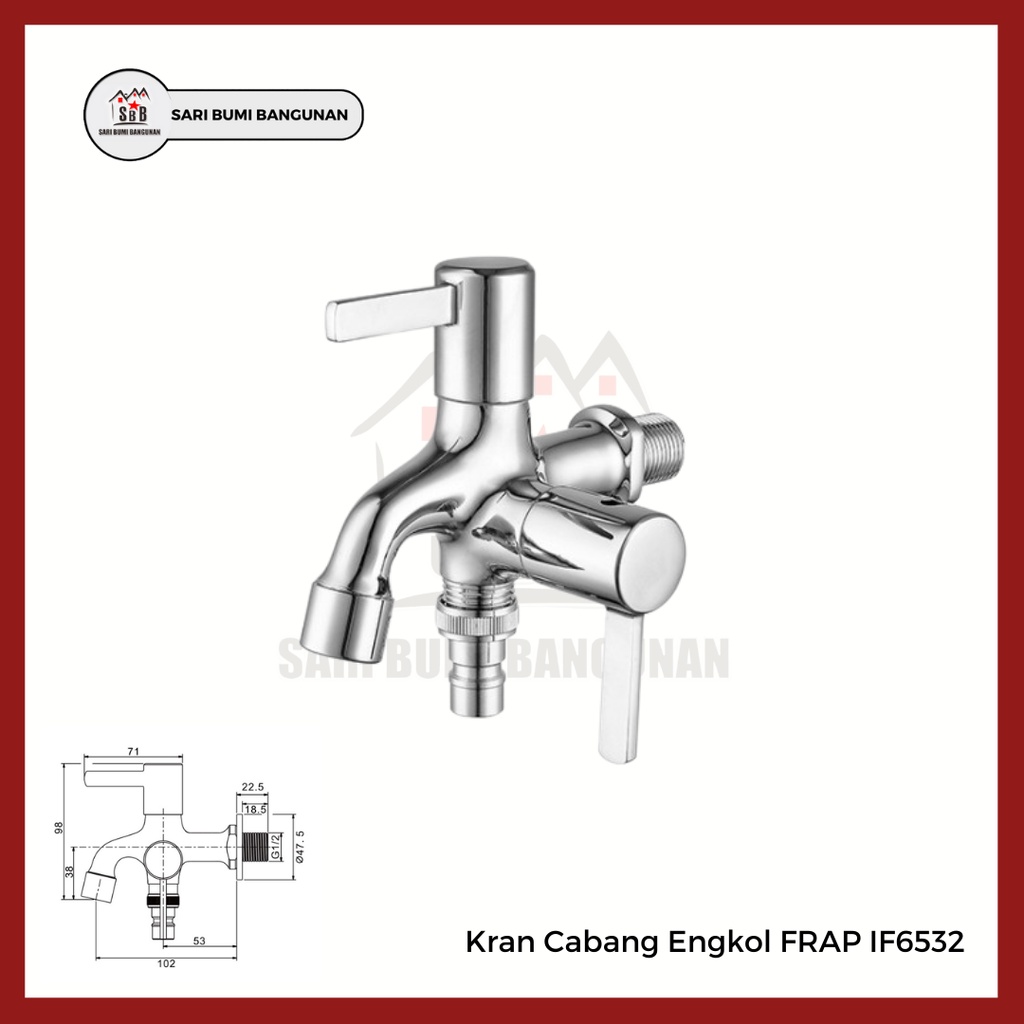 Jual KRAN AIR/KERAN AIR Kran air tembok/Frap Kran IF6532 Two-Way Tap/Keran Air Wastafel | Shopee ...