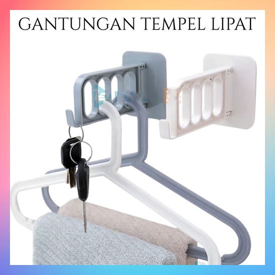 Jual GANTUNGAN TEMPEL HOOK LIPAT / GANTUNGAN STAND HANGER JEMURAN ...
