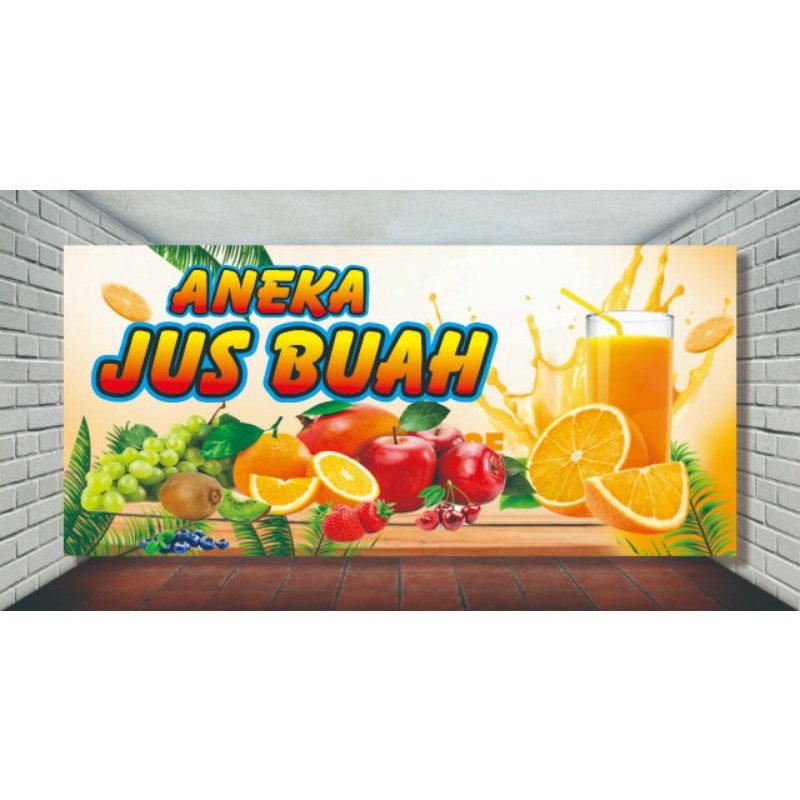 Jual Spanduk/Banner Jus Buah / Juice Buah Segar 130x60 | Shopee Indonesia