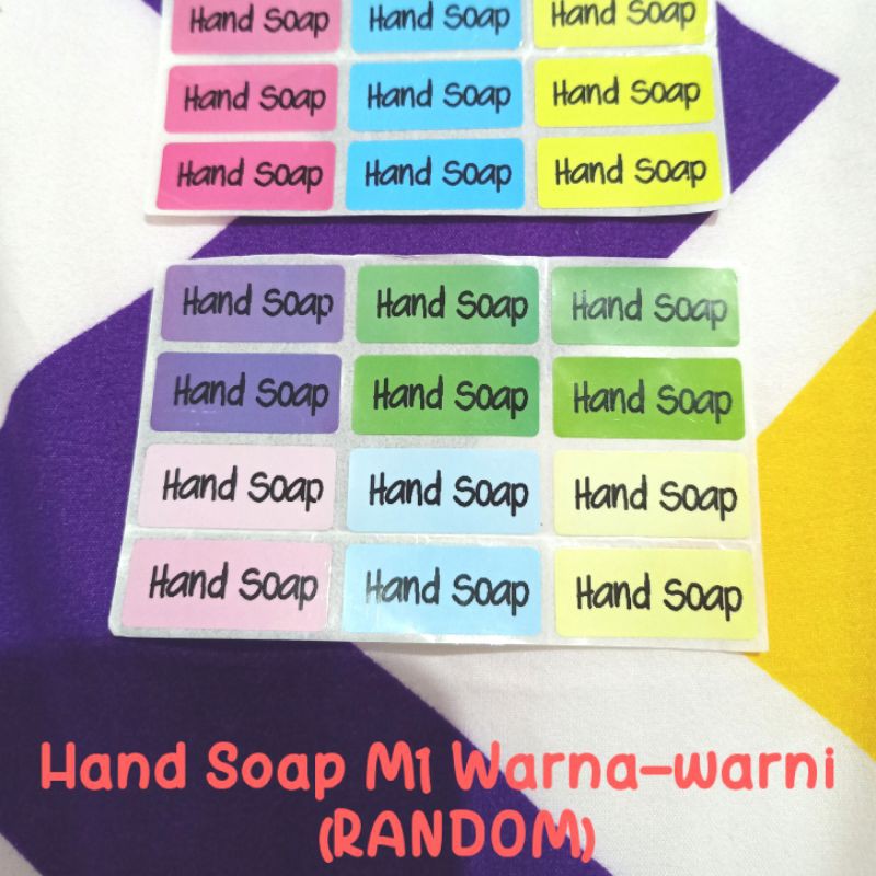 Jual Stiker Label Waterproof HandSoap Hand Soap size M isi 12 pcs ...