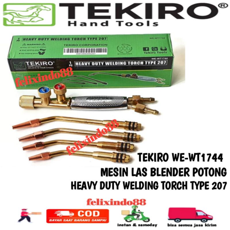 Jual Tekiro Blender Las Type 207 Heavy Duty Welding Torch Original WE ...