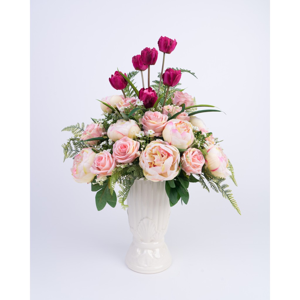 Jual RANGKAIAN BUNGA ARTIFICIAL# TULIP MARUN# BUNGA PALSU | Shopee ...