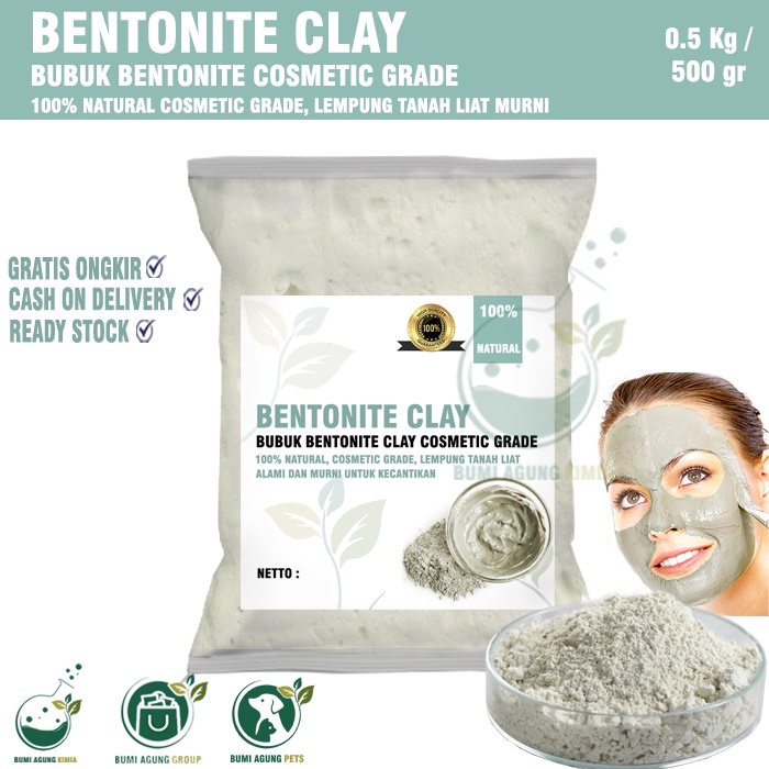 Jual BENTONITE CLAY 1KG COSMETIC GRADE 1KG | Shopee Indonesia