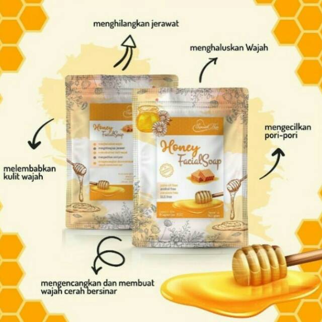 Jual Honey facial soap ( order 2 free lipcream maybeline ) | Shopee ...