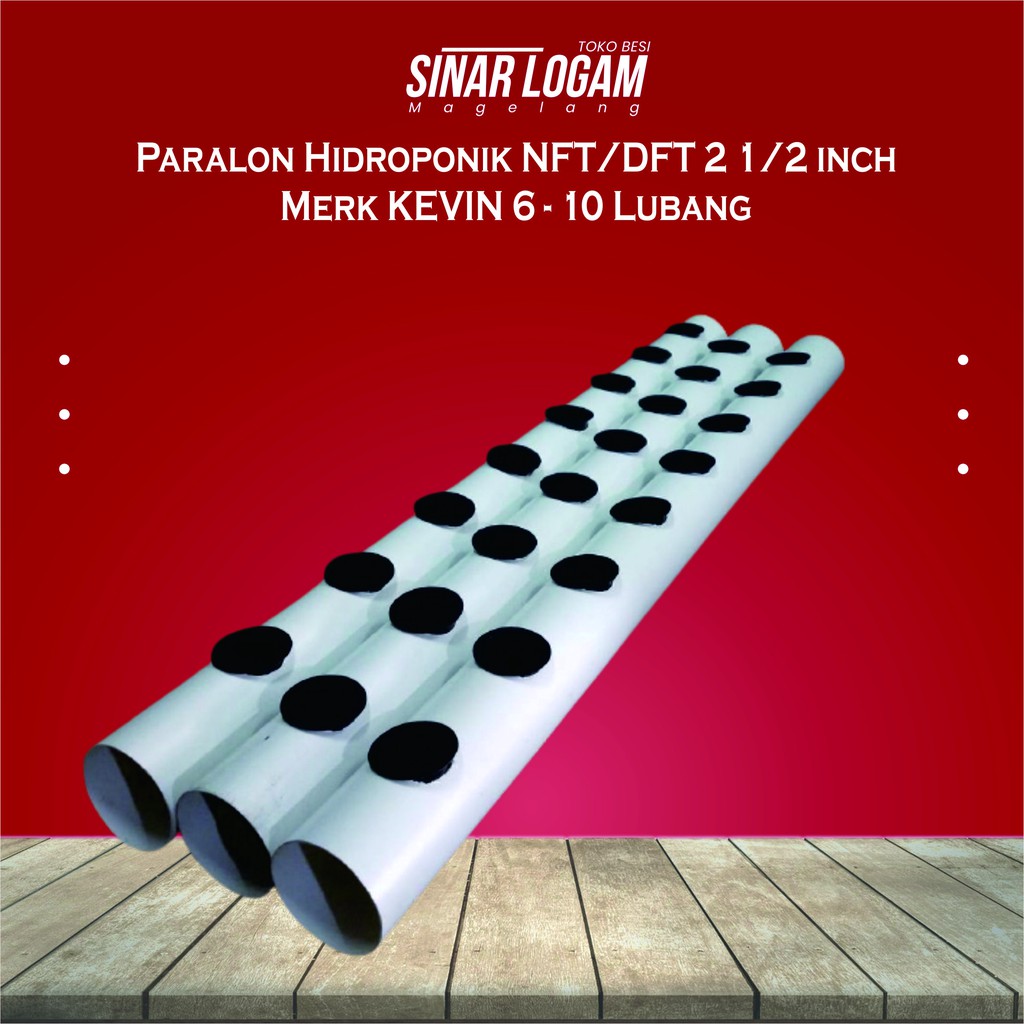 Jual PIPA PARALON HIDROPONIK 2 1/2 INCH KEVIN NFT/DFT 6 - 10 LUBANG 1 ...
