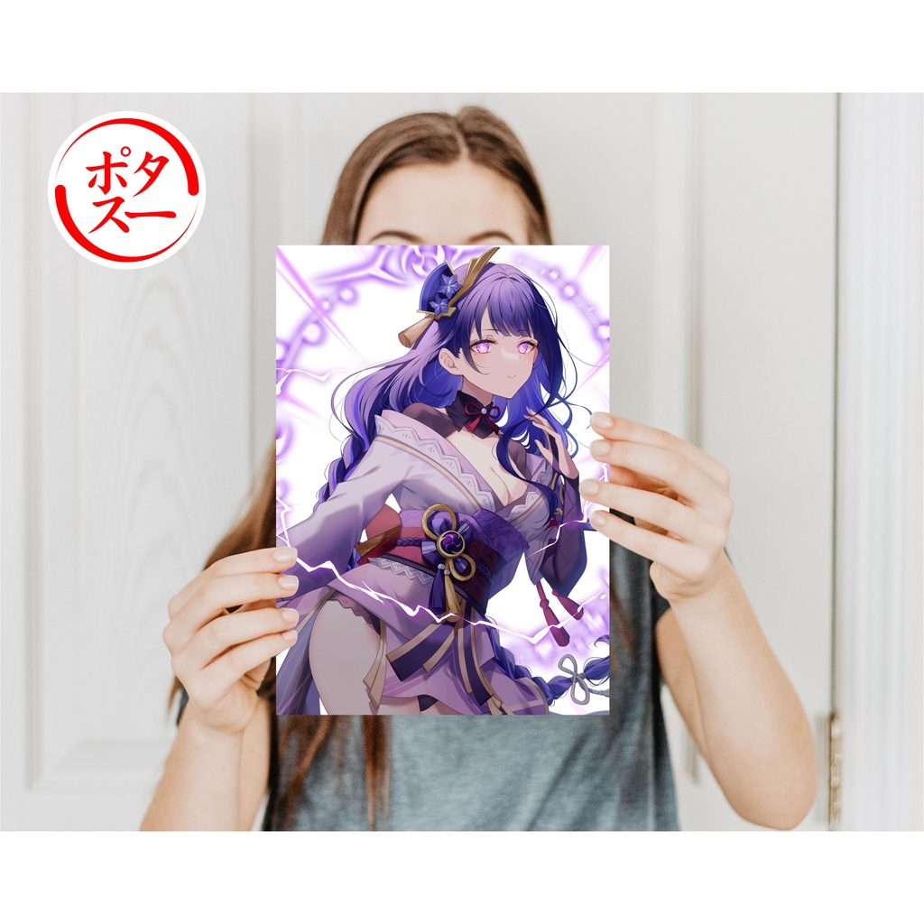 Jual Koleksi Poster A4 Anime Game Genshin Impact C - Hu Tao Raiden ...