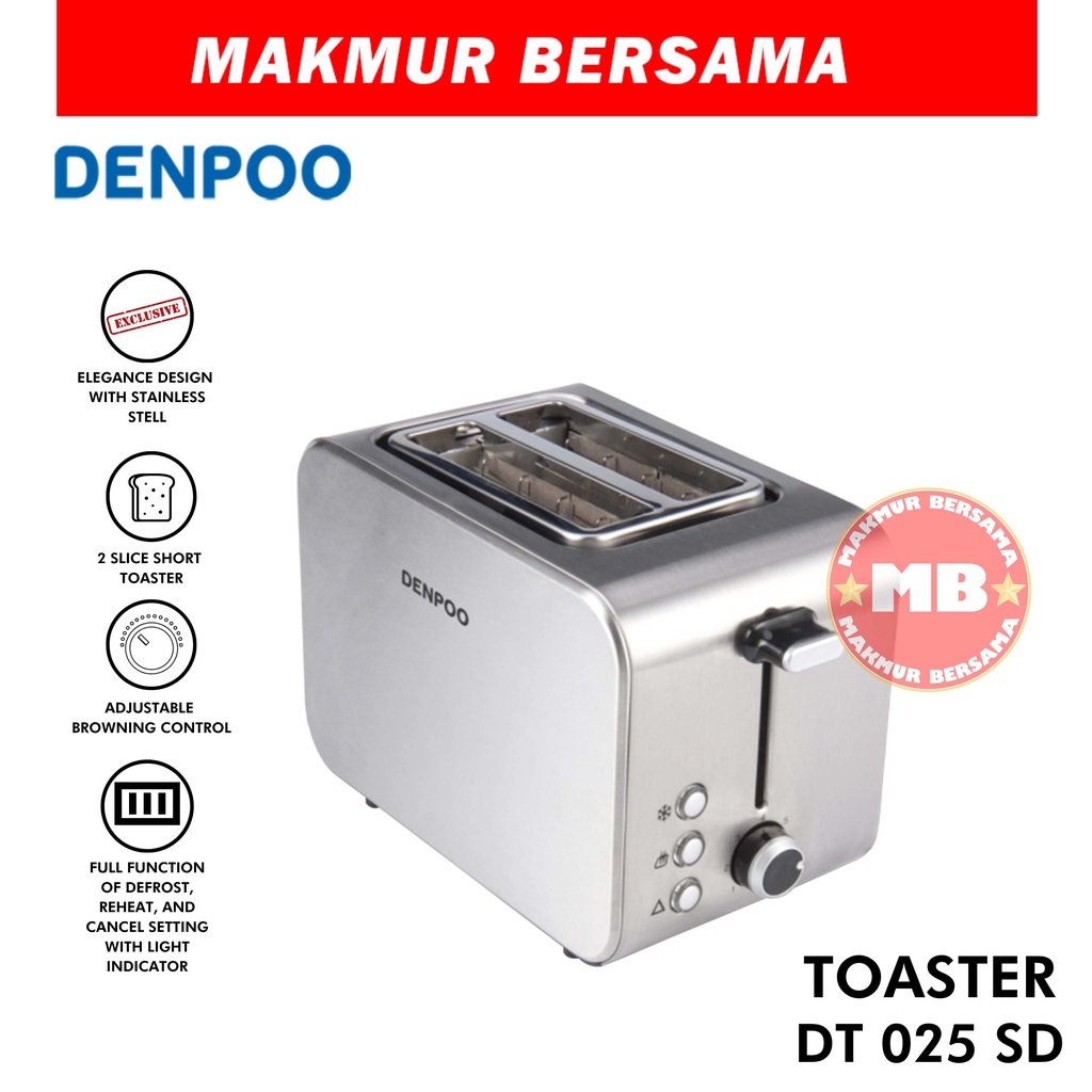 Jual Denpoo Oven Toaster Pemanggang Roti Elektrik DT 025 SD | Shopee ...