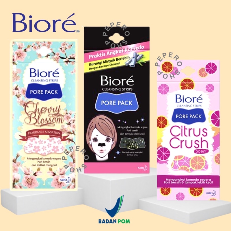 Jual BIORE Cleansing Strip Pore Pack (isi 4 lembar) | Shopee Indonesia
