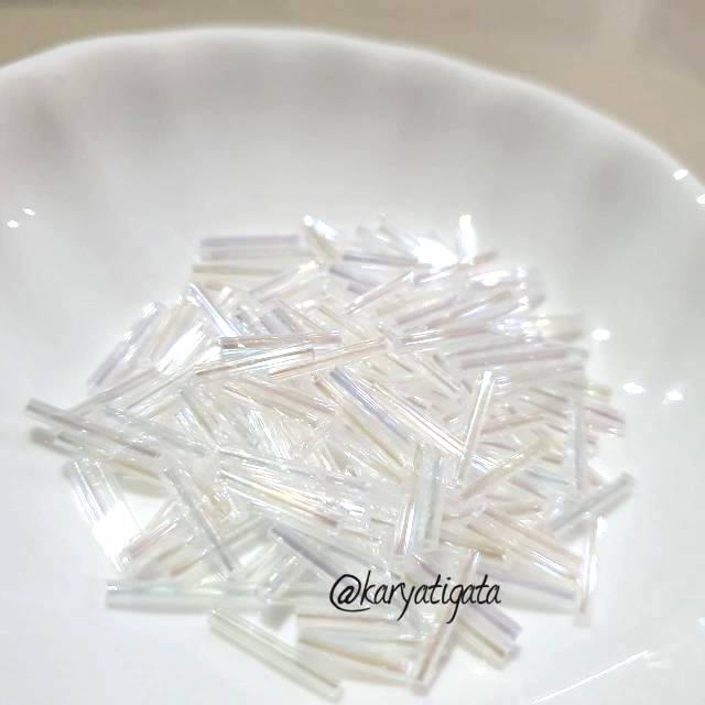 Jual Manik Payet Bambu Panjang 1,2 cm Semi Jepang - Putih Pelangi AB ...
