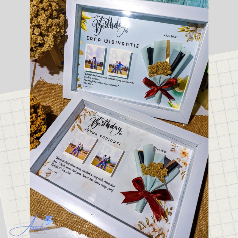 Jual Flower in Frame Bingkai 3D Custom /Anniversary/Wedding/Gift ...