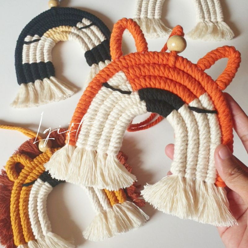 Jual macrame rainbow macrame animals | dekorasi kamar anak | Shopee ...