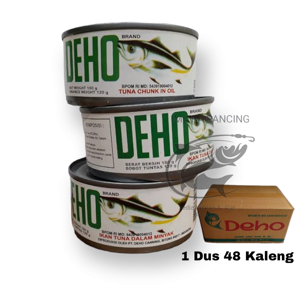 Jual Deho Tuna in Oil - Umpan Ikan Deho Kemasan Kaleng Per Dus | Shopee Indonesia